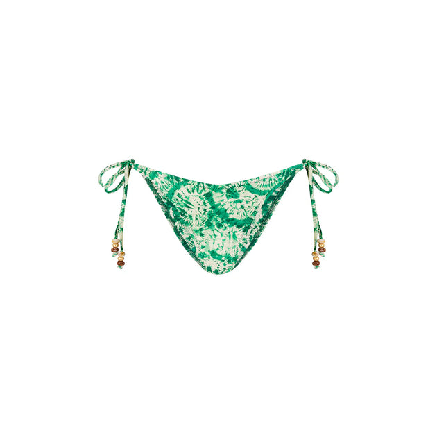 Dipped Cheeky Tie Bikini Bottom - Emerald Tides – Gypsy Life Surf Shop