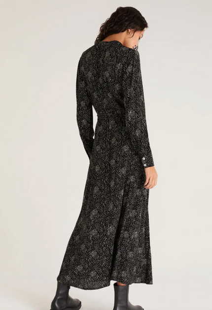 Phoenix Dot Midi Dress - Black – Gypsy Life Surf Shop