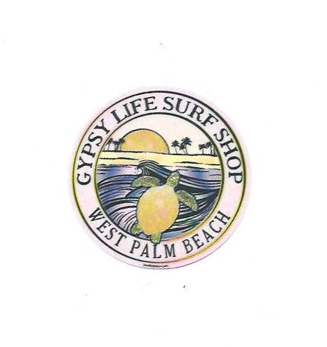 LARGE Gypsy Life Surf Shop Sticker - Copperton Beach/Turtle
